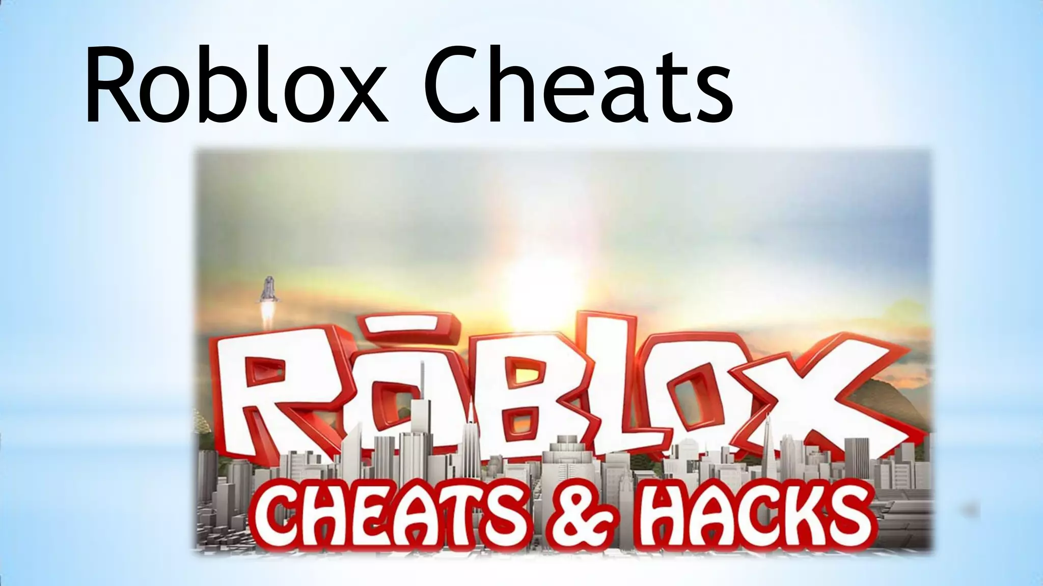 Roblox cheats | PDF