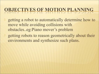 Robot motion planning | PPT
