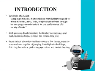 Robotics | PPTX | Robotics | Technology & Computing