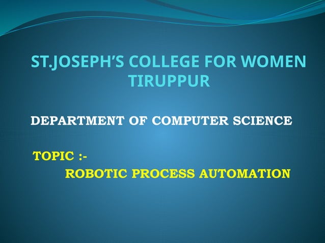 ROBO computer science automation concept | PPTX