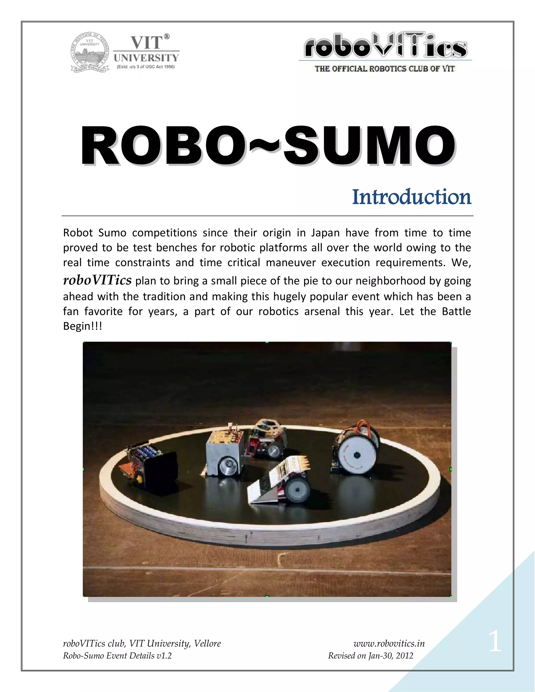 ROBO-SUMO Event Details v1.2 | PDF