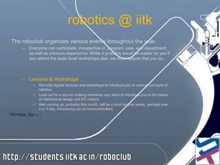 Roboclub, IITK (2008) | PPT