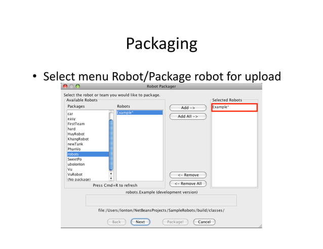 Robocode packaging & submission | PPT