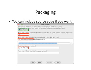 Robocode packaging & submission | PPT