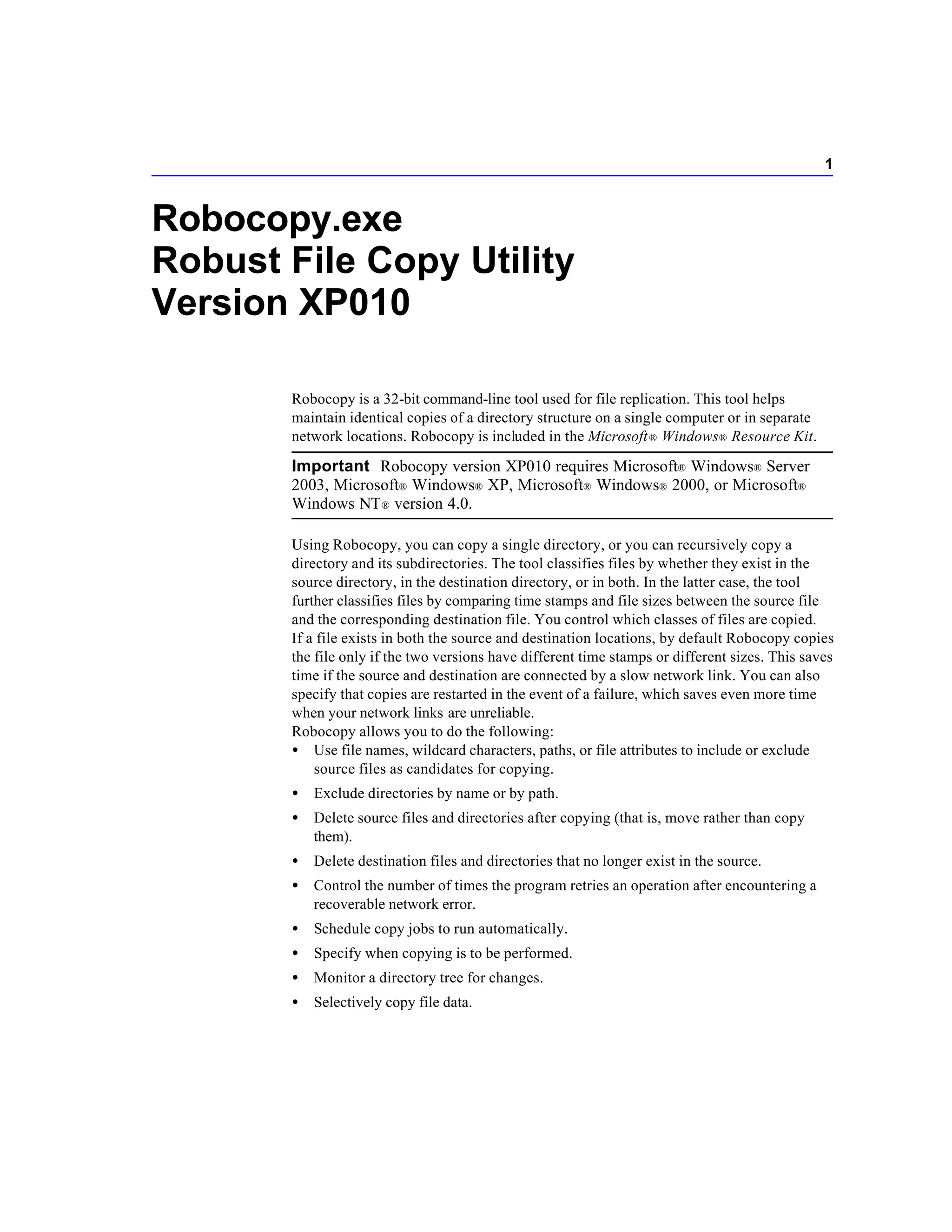 Robocopy | PDF
