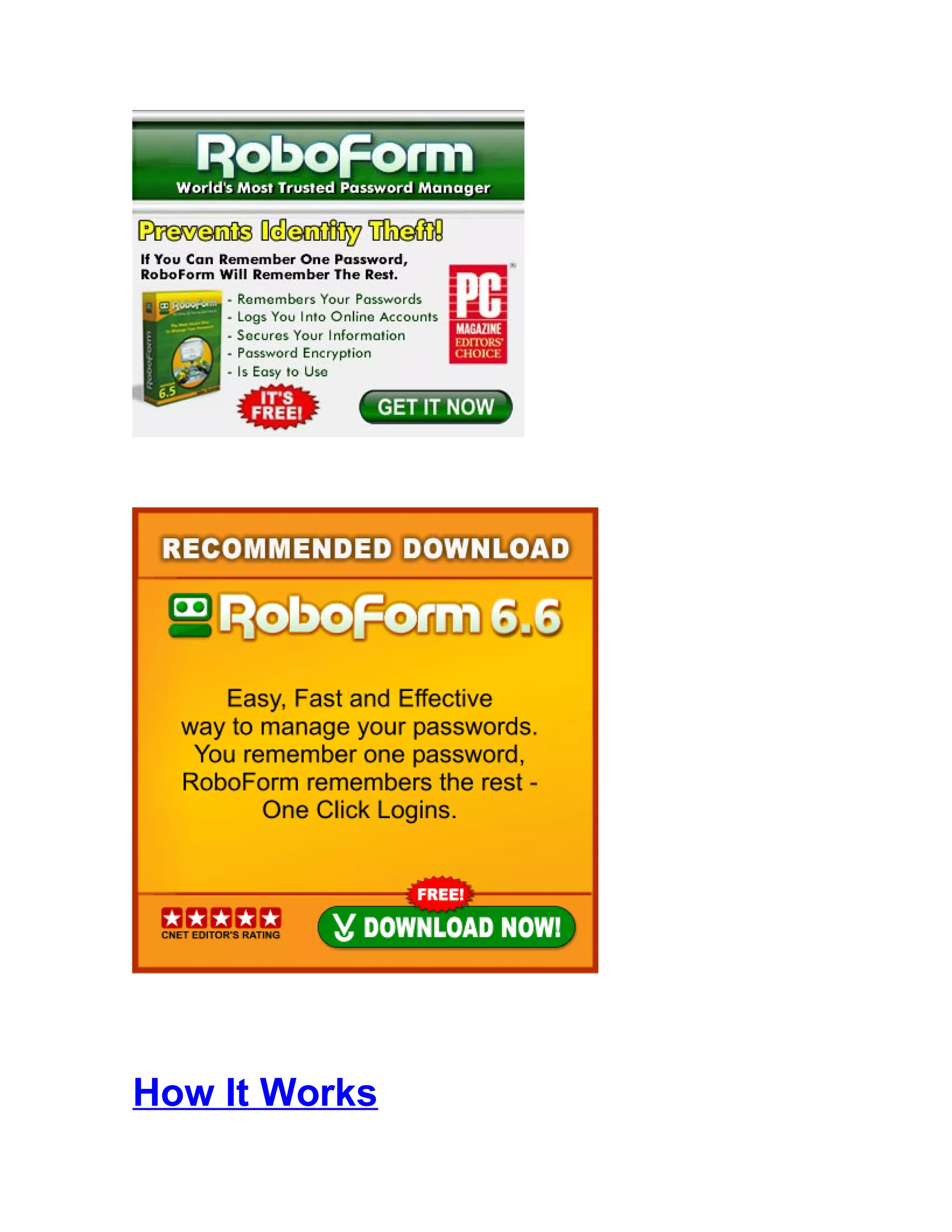 Robo form | PDF
