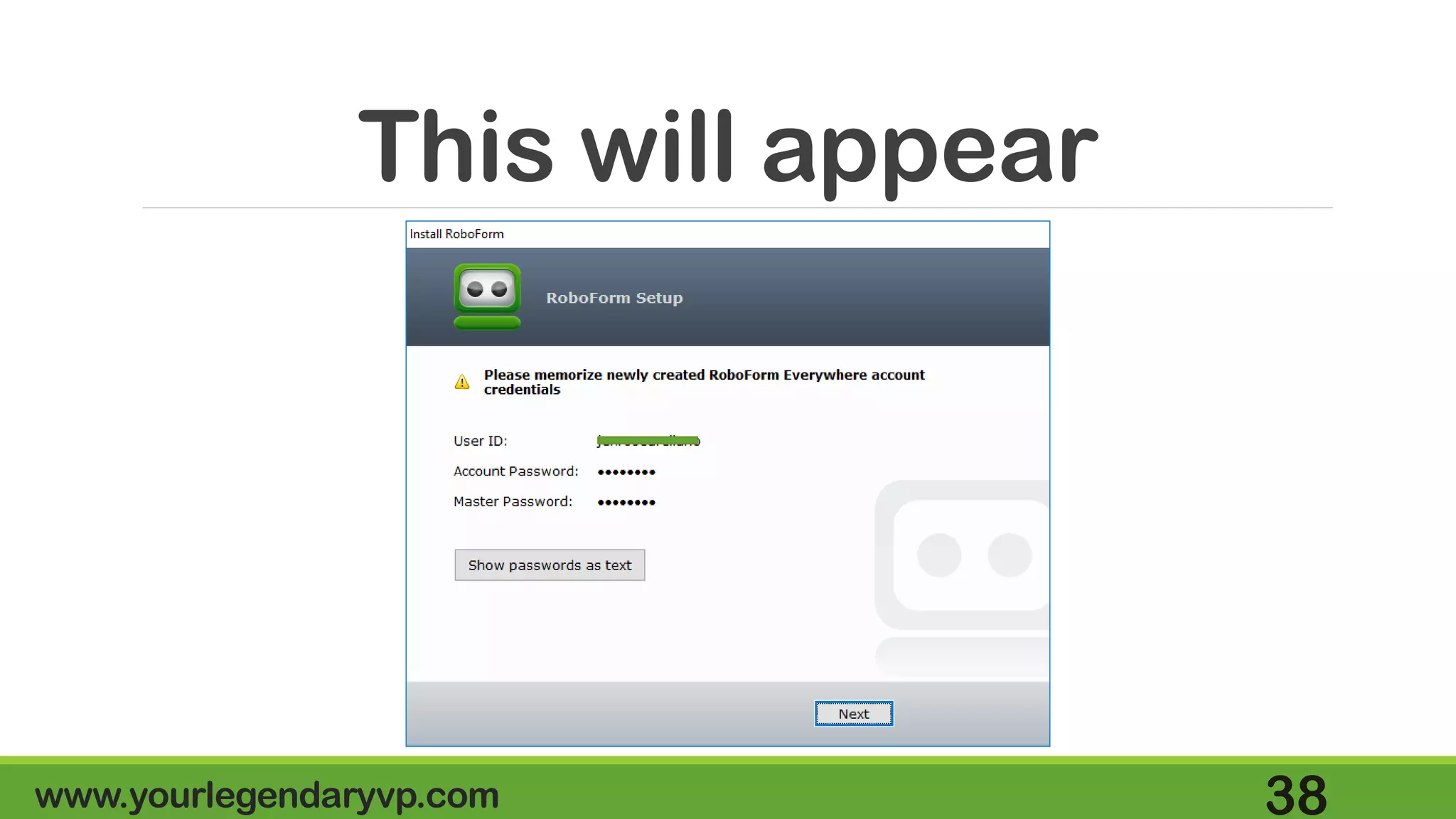 Roboform Basic Tutorial | PPT