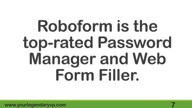 Roboform Basic Tutorial | PPT