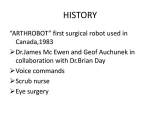 ROBOTIC SURGERIES | PPTX