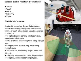 Role OF Robots In Medical Field | PPTX