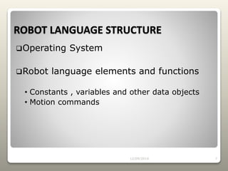 Textual Robot programming | PPTX
