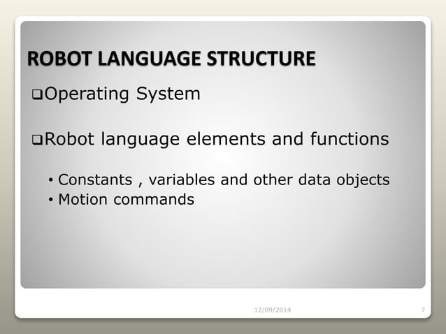 Textual Robot programming | PPTX