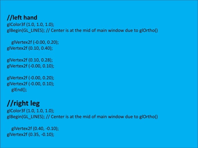Robot In OpenGL Using Line Function | PPTX | Technology & Computing