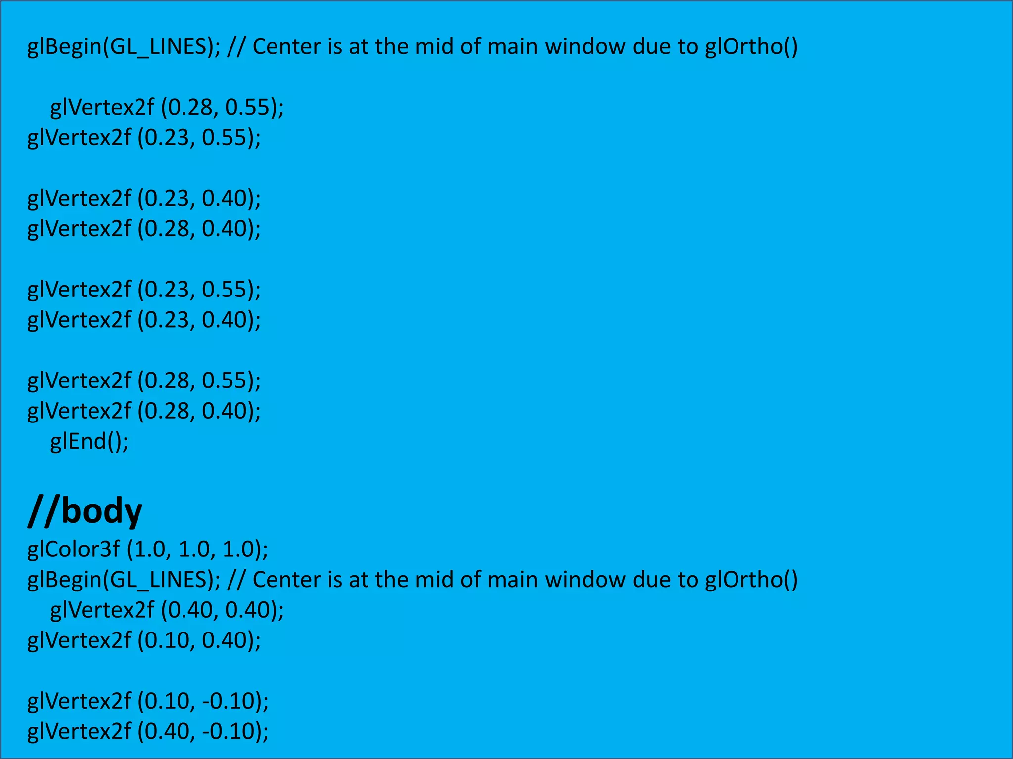 Robot In OpenGL Using Line Function | PPT