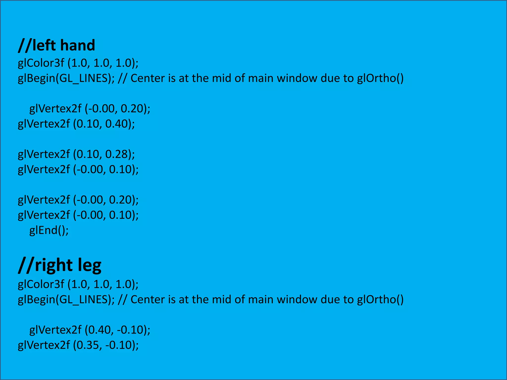 Robot In OpenGL Using Line Function | PPT