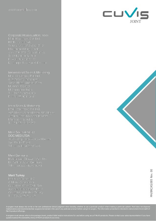 Know all about Latest CUVIS JOINT Robotic System Online at Meril Life | PDF