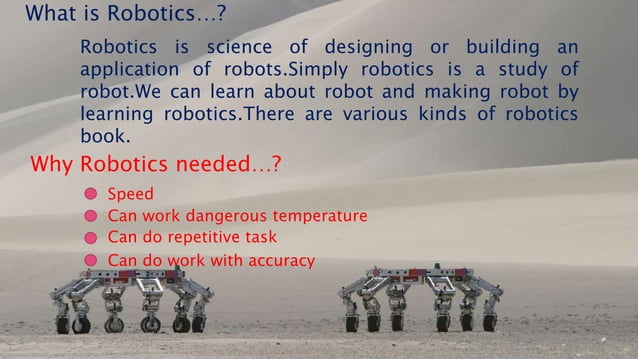 Robotics Knowledge, About robotics. | PPT