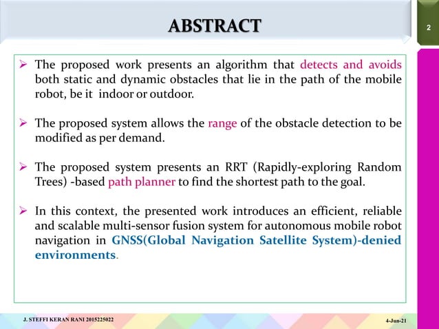 Robust Multisensor Framework For Mobile Robot Navigation In Gnss Denied Environments Ppt