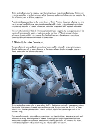 Robot-Assisted Surgeries: Advantages and Drawbacks of AI in Healthcare | PDF