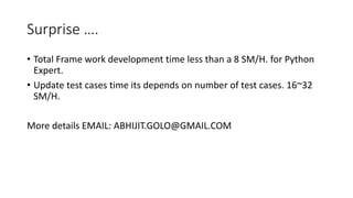 Robot a quick automation frame work | PPTX