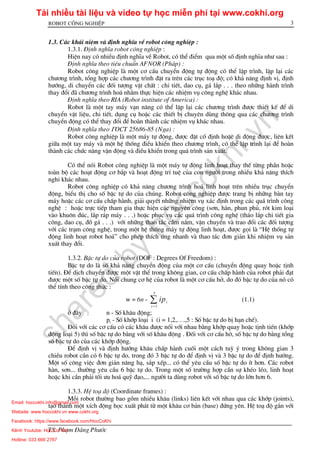 hoccokhi.vn Robot Công Nghiệp - Ts.Phạm Đăng Phước, 109 Trang | PDF