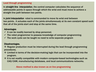 Robot programming , accuracy ,repeatability and application | PPTX