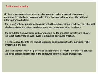 Robot programming , accuracy ,repeatability and application | PPTX