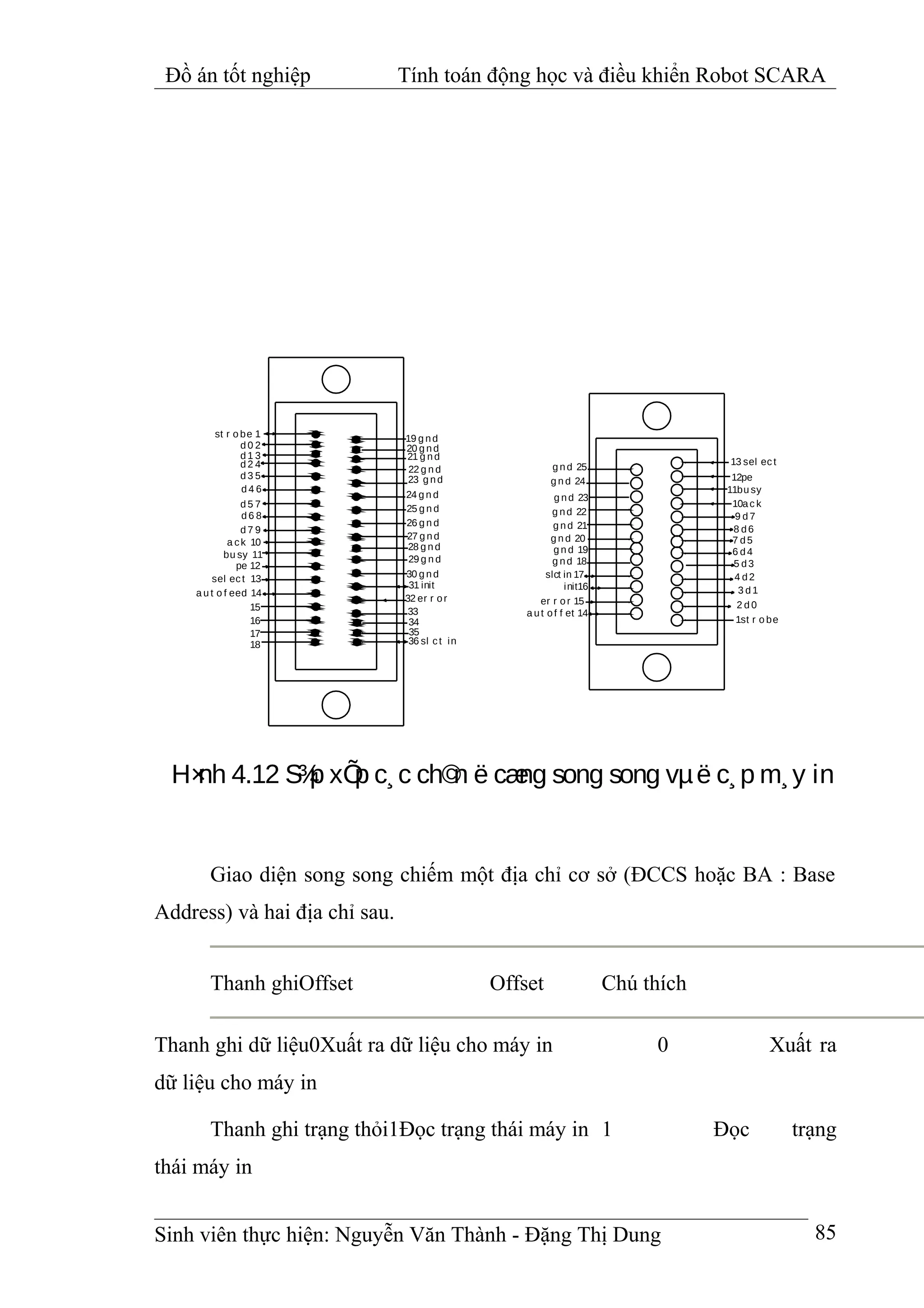 Robot Scara - Tính Toán Động Học & Điều Khiển | PDF