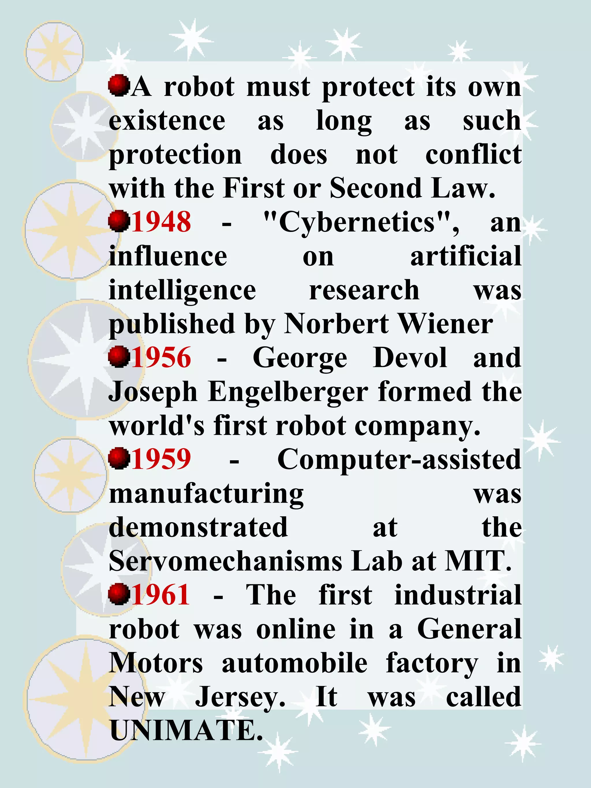 Robot Timeline | PPT