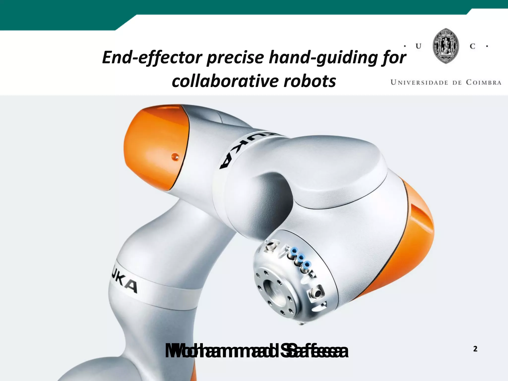 Precise hand guiding for collaborative robots | PDF