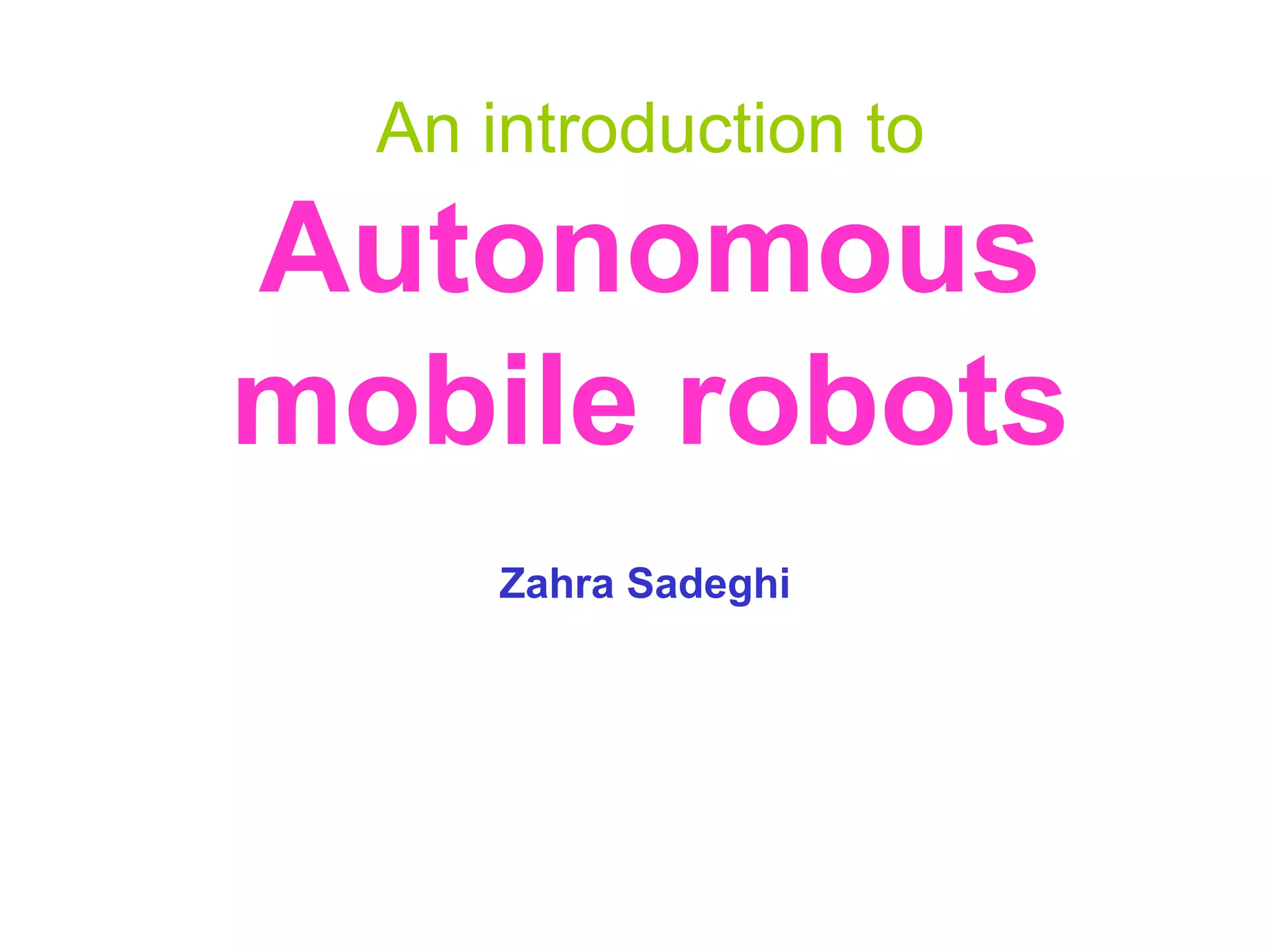 An introduction to Autonomous mobile robots | PDF