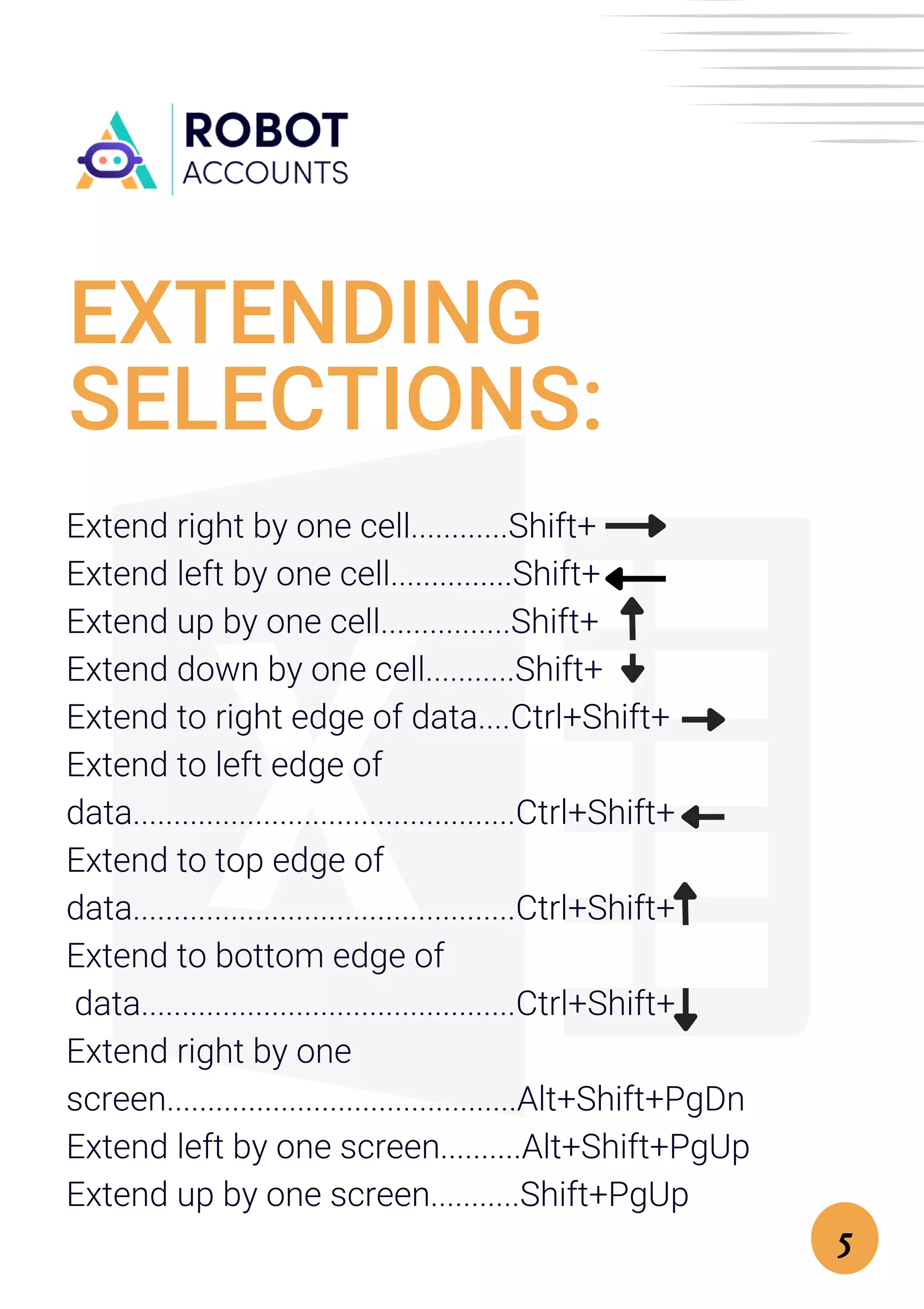 Robot accounts excel shortcuts.pdf