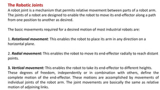 ROBOT ANATOMY ARMS WRIST and robotics and mechatronics course | PDF