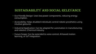 Robot Arm1:using human hand gestures using flex sensors | PPT