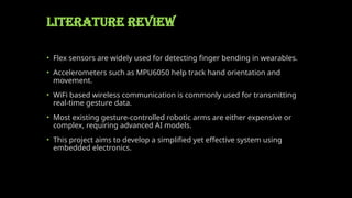 Robot Arm1:using human hand gestures using flex sensors | PPT