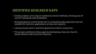 Robot Arm1:using human hand gestures using flex sensors | PPTX