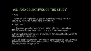 Robot Arm1:using human hand gestures using flex sensors | PPT