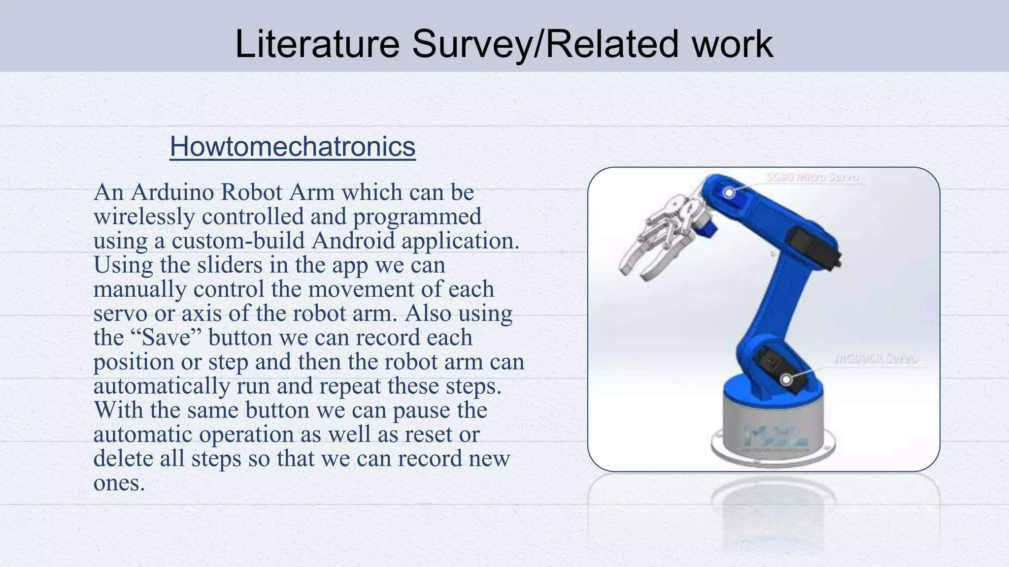 Robot arm ppt | PPTX