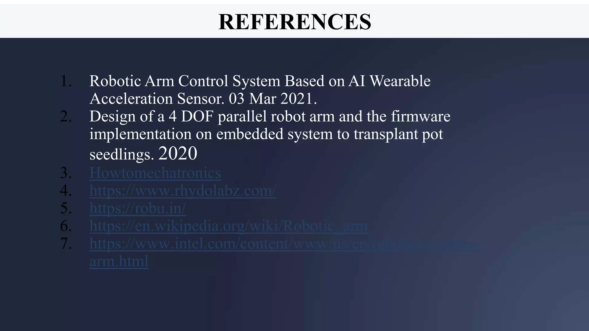 Robot arm ppt | PPTX