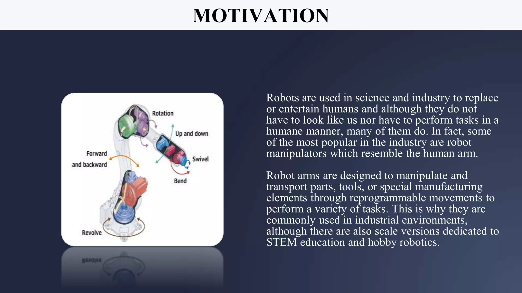 Robot arm ppt | PPTX