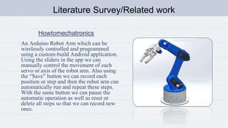 Robot arm ppt | PPTX