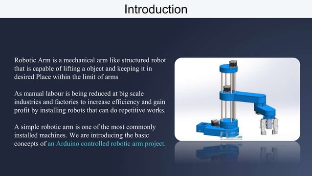 Robot arm ppt | PPTX