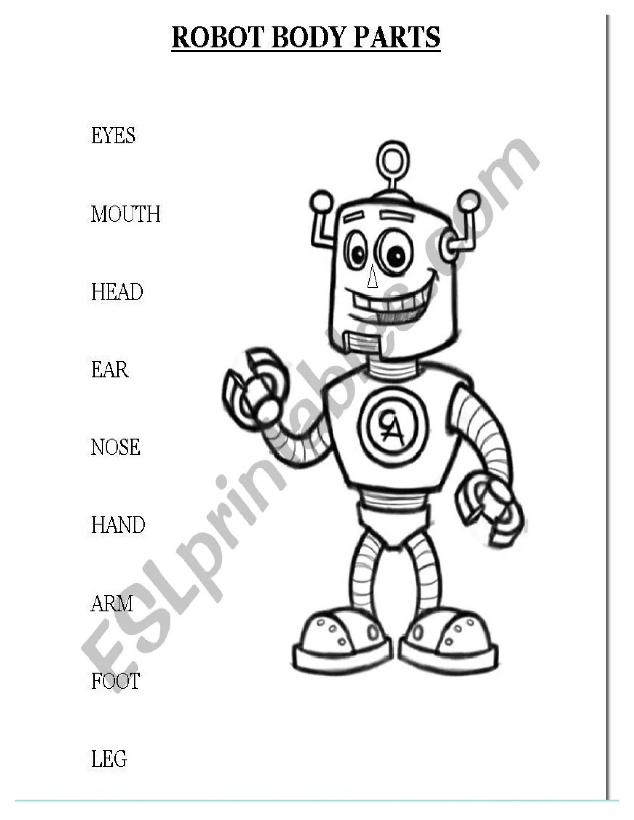 Robot assembly.docx For grade 1- 1st activity | PDF