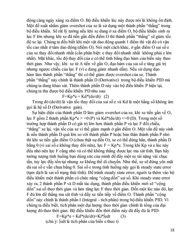 Robot bám đường ứng dụng thuật toán PID - Line follow robot with PID . Chu Quang Thảo | DOCX