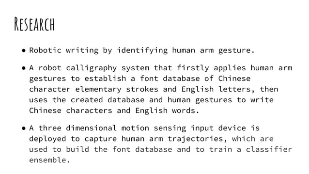 Robot calligraphy system | PPT