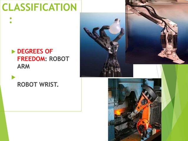 Robot classification working and spesific uitilities of robot