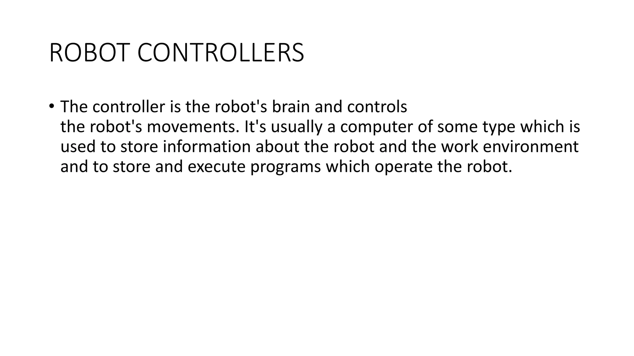 Robot control | PPTX