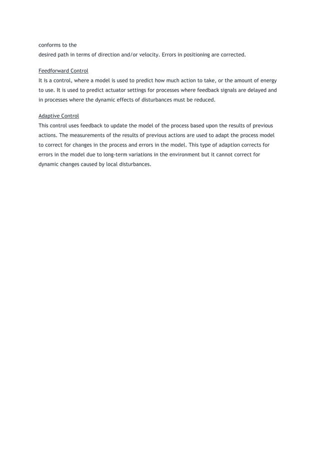 Robot control systems | DOCX | Robotics | Technology & Computing