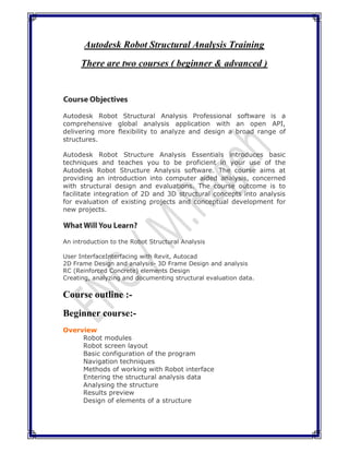 Robot course outline | PDF