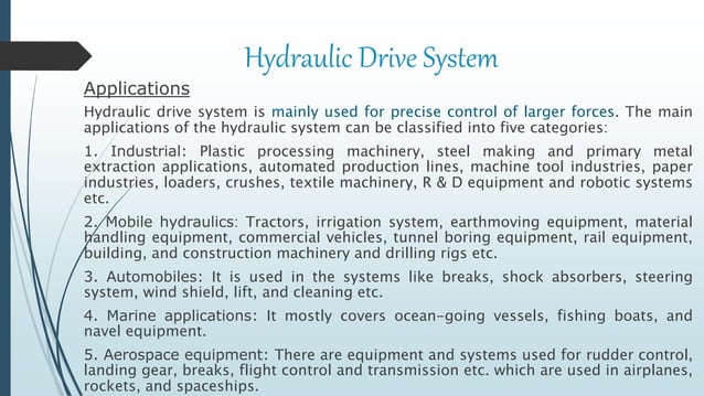 Hydraulic and Pneumatic Drive System | PPTX | Auto Technology | Automotive